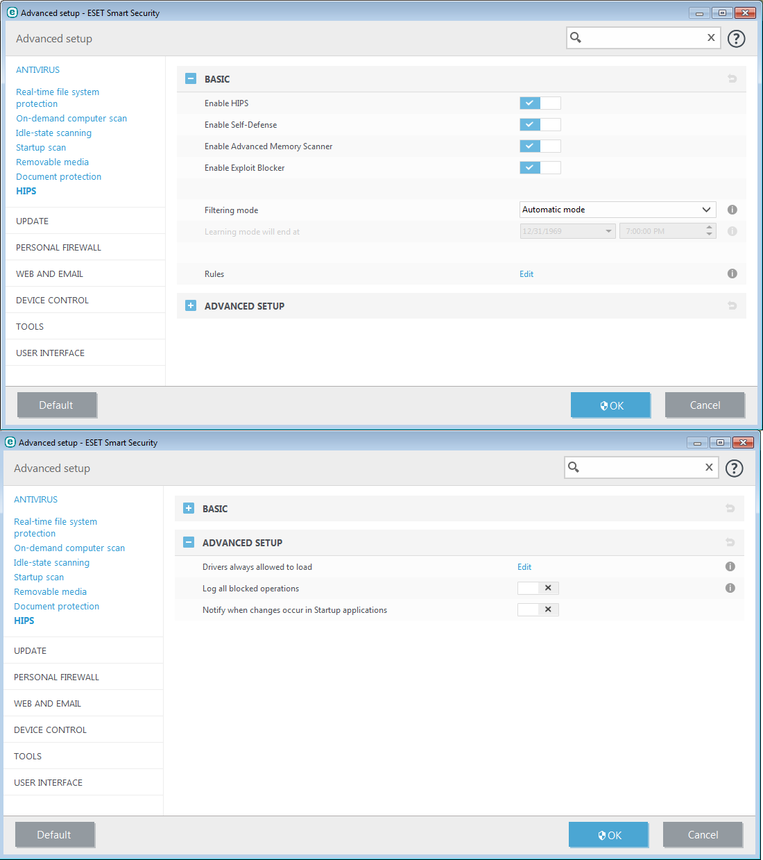 ESET Smart Security Settings | By: DST4ME - Digital Storm Forums