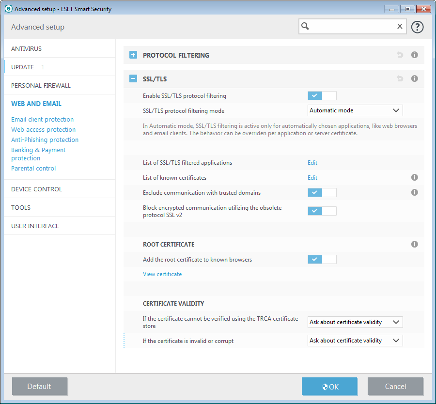 ESET Smart Security Settings | By: DST4ME - Digital Storm Forums