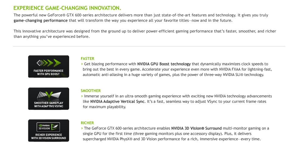 NVIDIA GeForce GTX 600 Series Gaming Computers