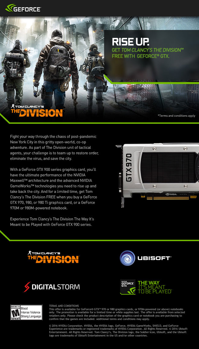 NVIDIA Bundle - Tom Clancy’s The Division | Digital Storm